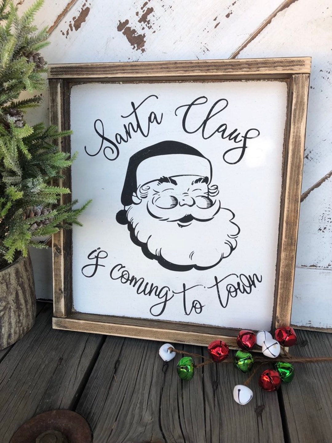 Christmas / Santa Sign / Farmhouse Christmas / Christmas Decor / Santa ...