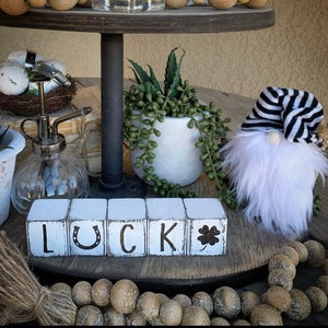 St Paddy Blocks, St. Paddy’s Decor, St. Patrick’s Day Decor, Tiered ...