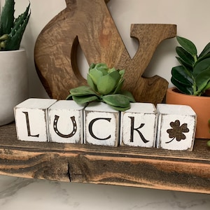 St Paddy Blocks, St. Paddy’s Decor, St. Patrick’s Day Decor, Tiered ...