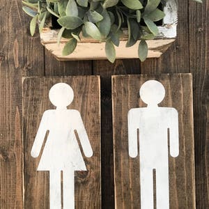 Boy and Girl Bathroom Sign Restroom Sign Bathroom Sign - Etsy