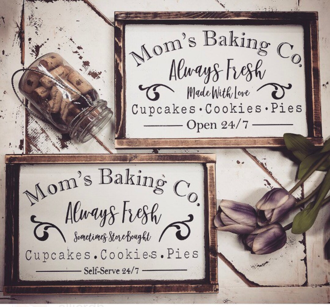 Mom's Baking Company - Baking Sign - Bakery Sign - Farmhouse - Baking ...