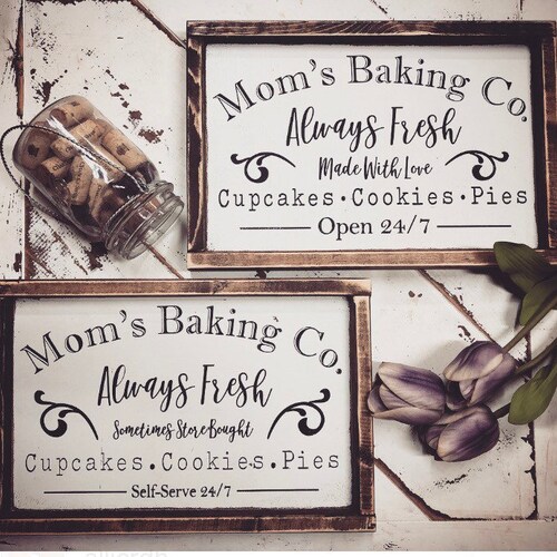 Mom's Baking Company Baking Sign Bakery Sign | Etsy