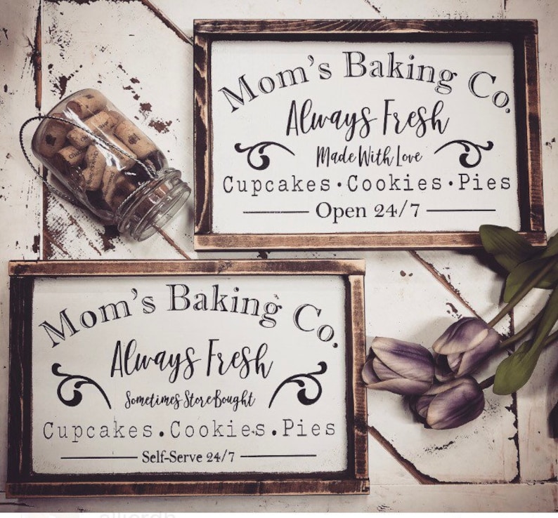 Mom's Baking Company Baking Sign Bakery Sign | Etsy