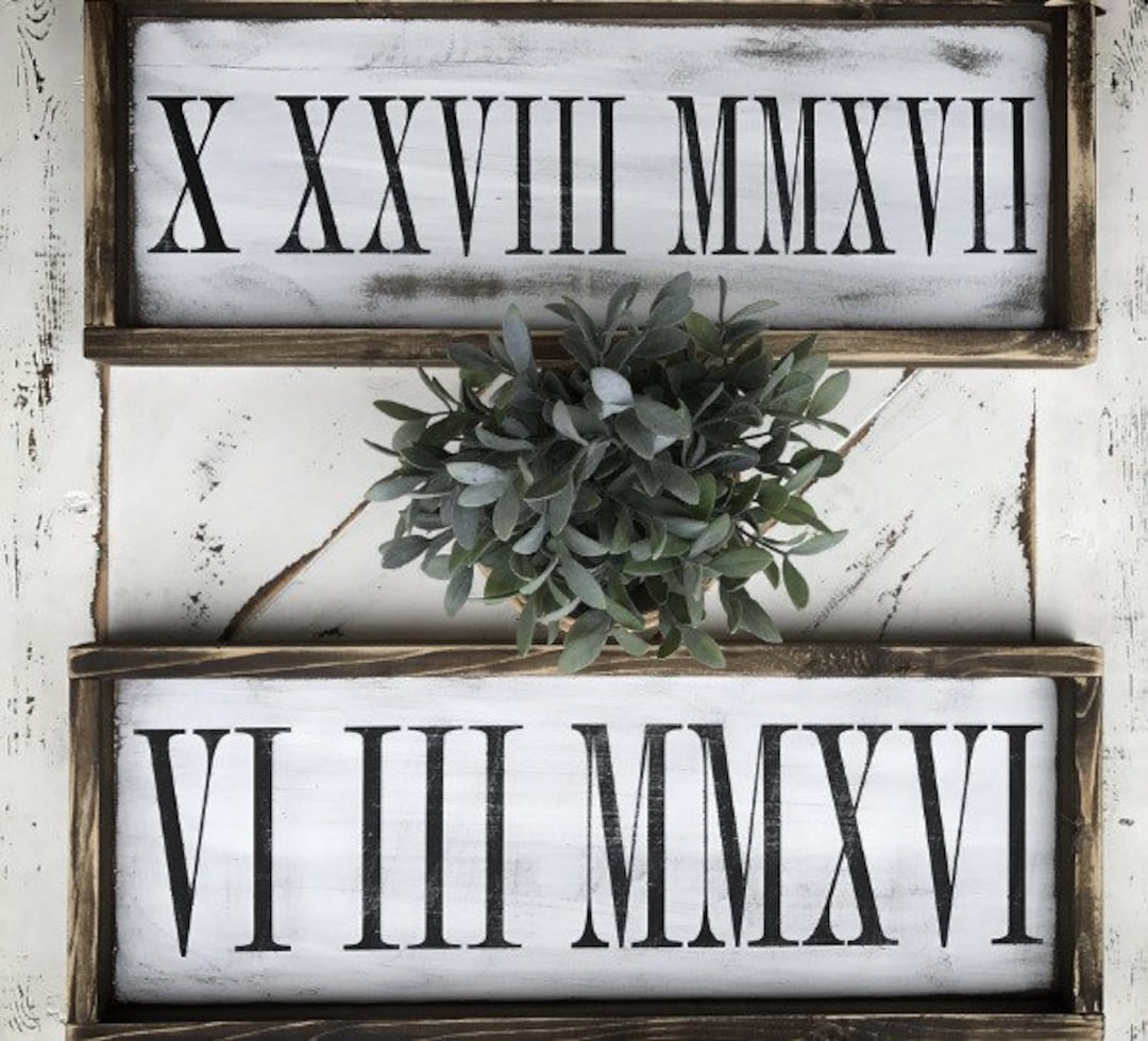 Roman Numerals// Anniversary // Wedding // Wedding Gift // Wedding ...