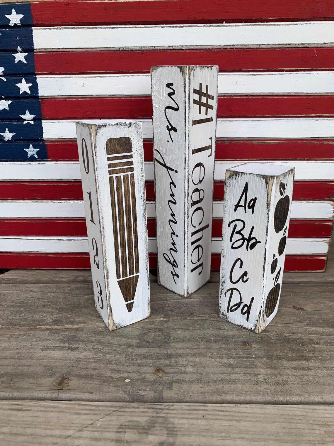 Teacher Blocks Teacher Gift Teacher Appreciation Wood - Etsy