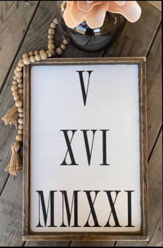 Roman Numerals// anniversary // wedding // wedding gift // | Etsy