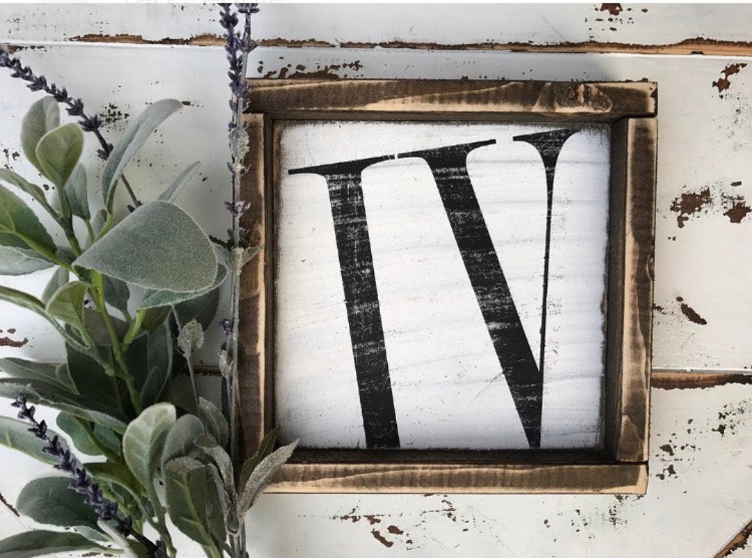 Rustic Roman Numeral Sign: Distressed Farmhouse Decor (5x5) - Etsy