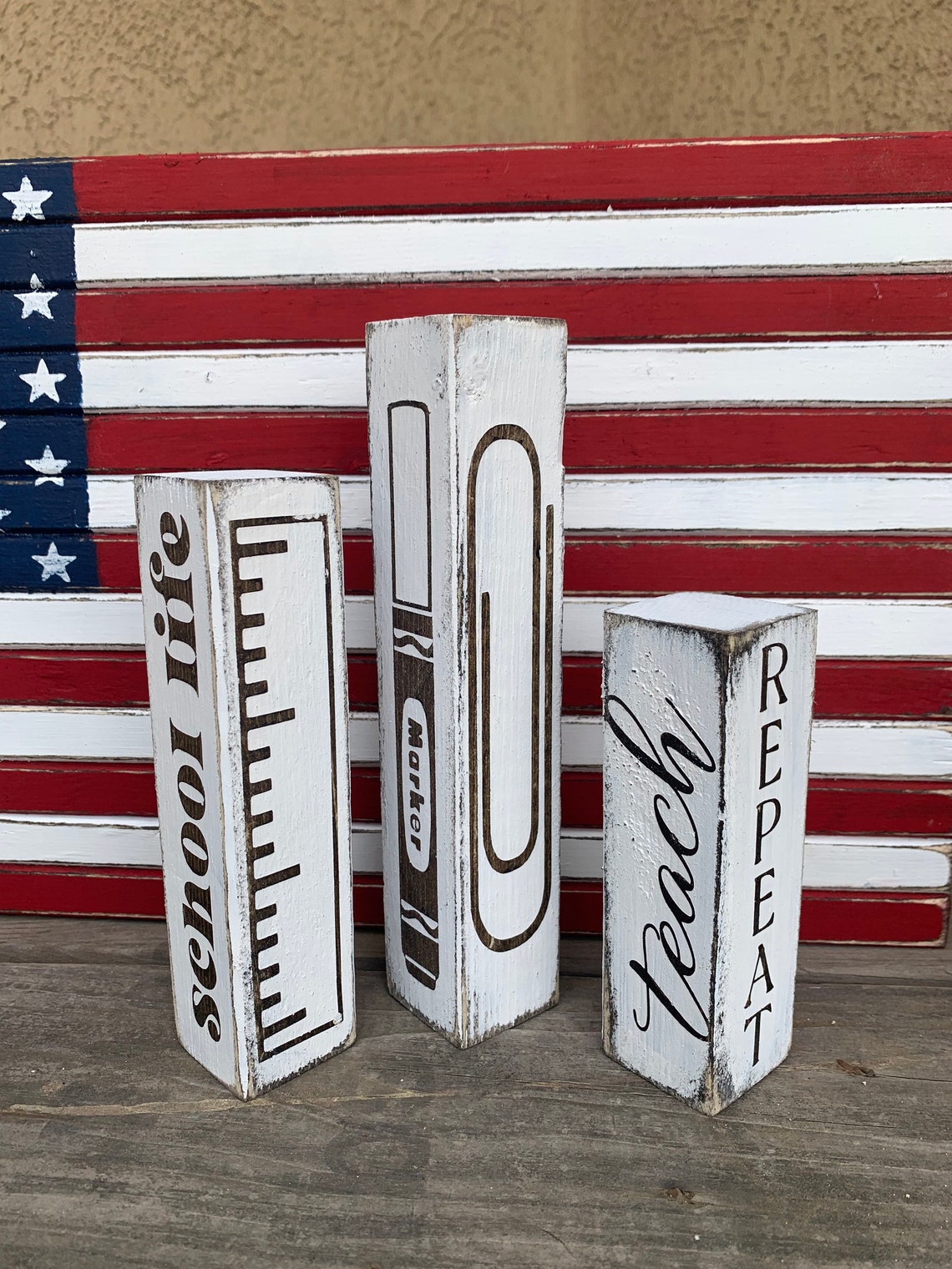 Teacher Blocks Teacher Gift Teacher Appreciation Wood - Etsy