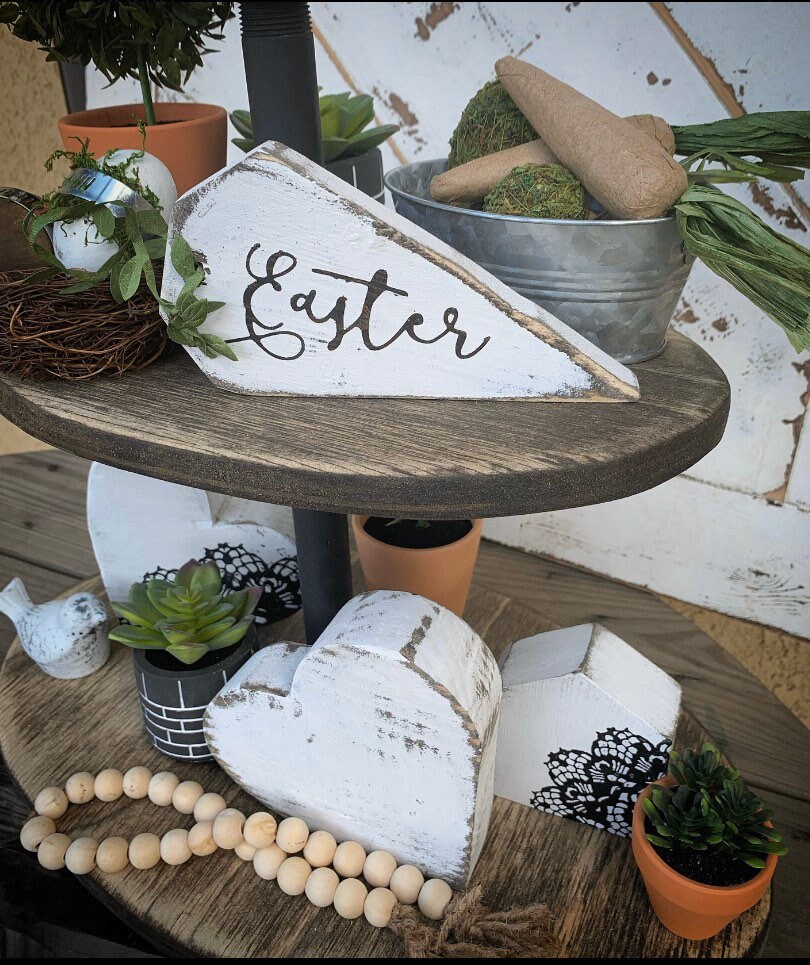 Spring Tags Easter Tags Easter Decor Tiered Tray Decor - Etsy