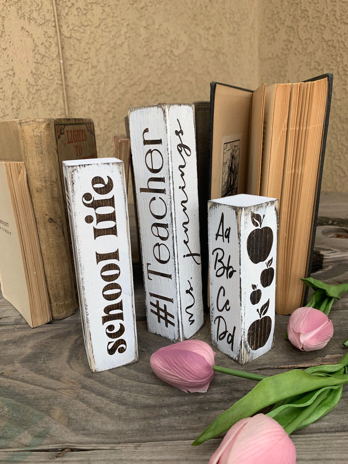 Teacher Blocks Teacher Gift Teacher Appreciation Wood - Etsy