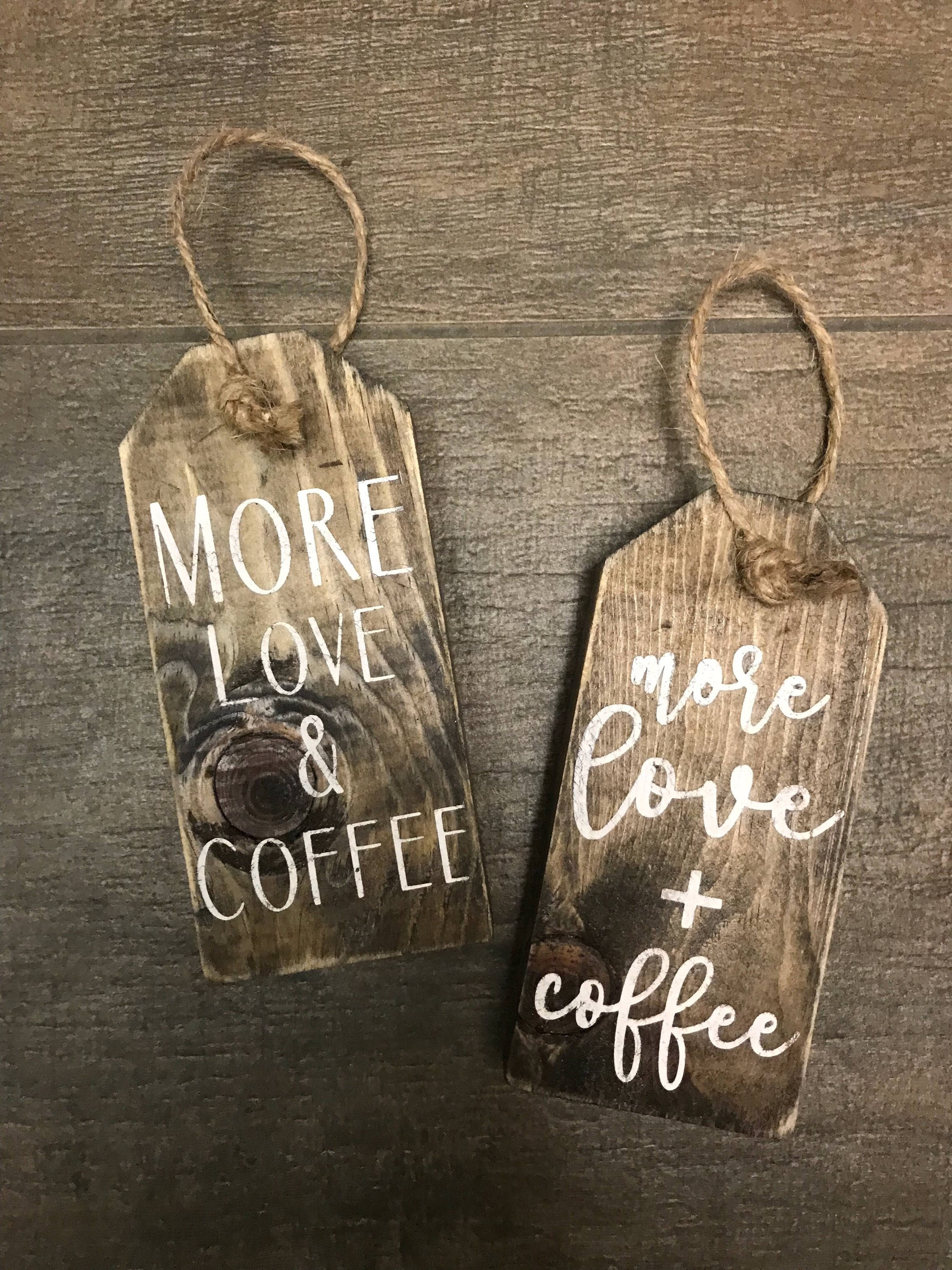 Coffee tags / mink tags / wood tags / farmhouse / spring decor / coffee ...