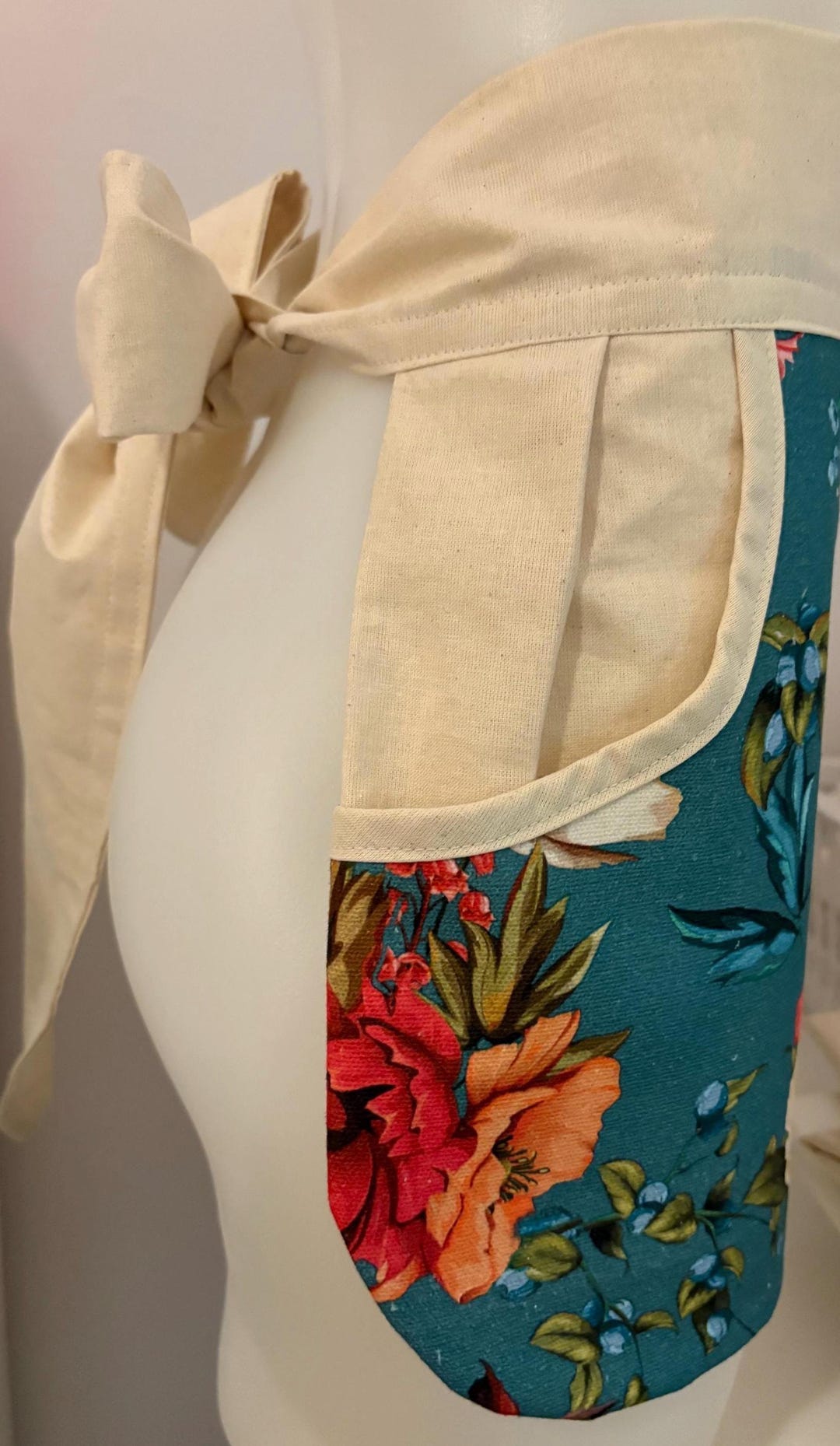 Vintage Inspired Peg Apron, Apron, Peg Bag Birds & Flowers - Etsy