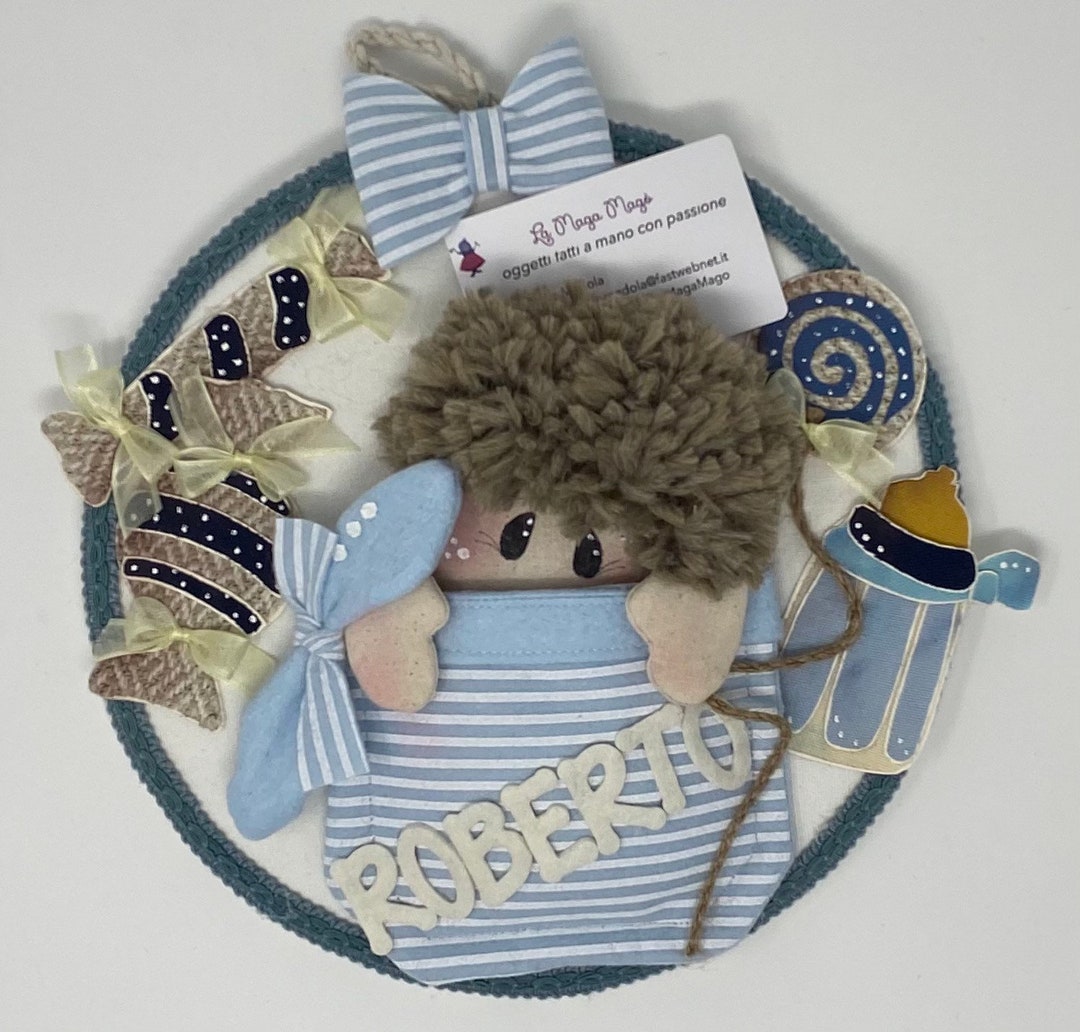 Baby Birth Bow on Medallion. Personalized With Name - Etsy