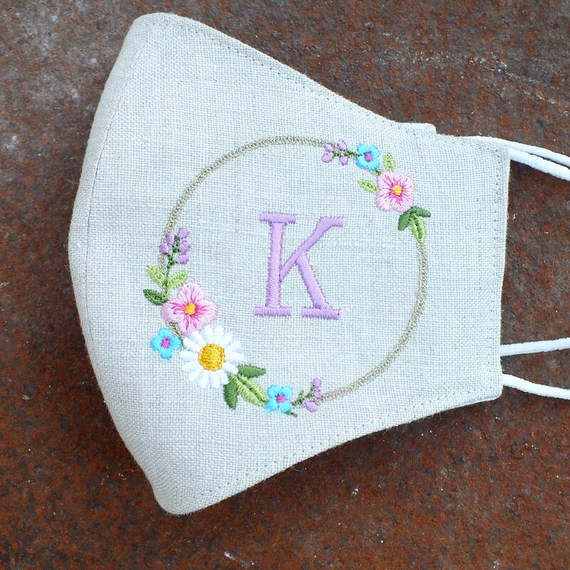 Embroidered Mask - Etsy