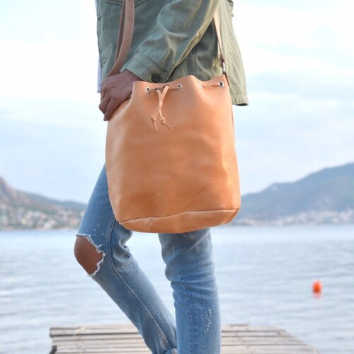 Yellow OVERSIZE SHOULDER Bag Large Leather Tote Bag Big | Etsy