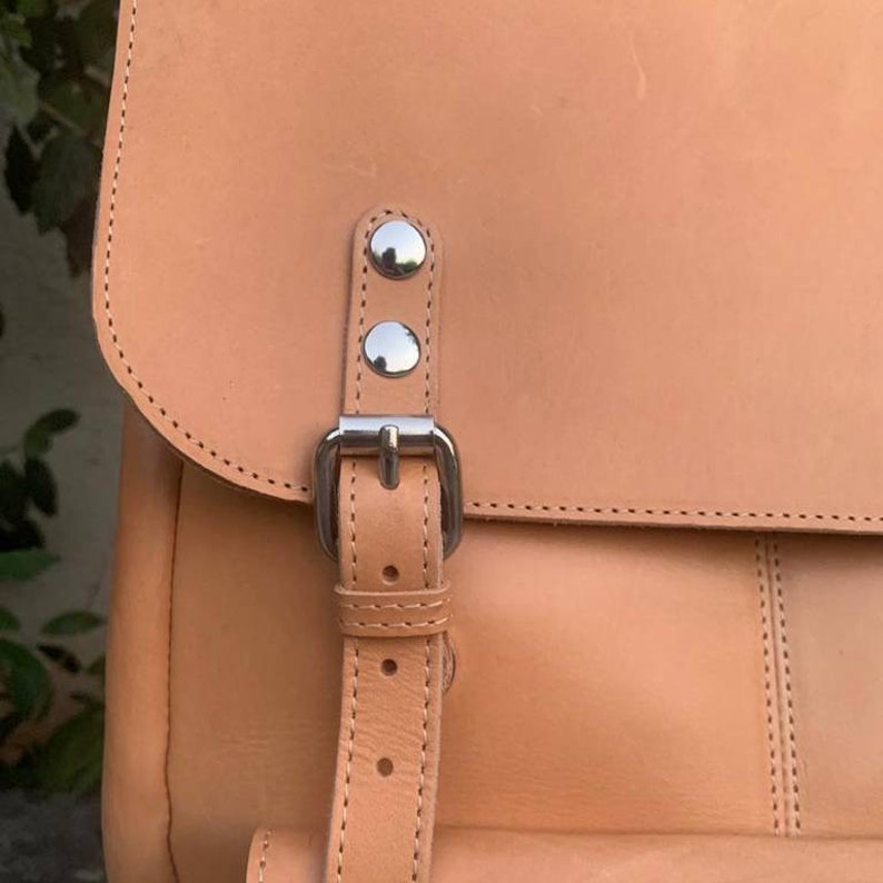 Handmade Leather Backpack School Bag Magnetic Closure Three - Etsy