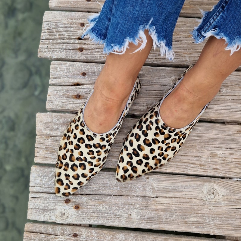 Leopard Pointed Shoes - Etsy