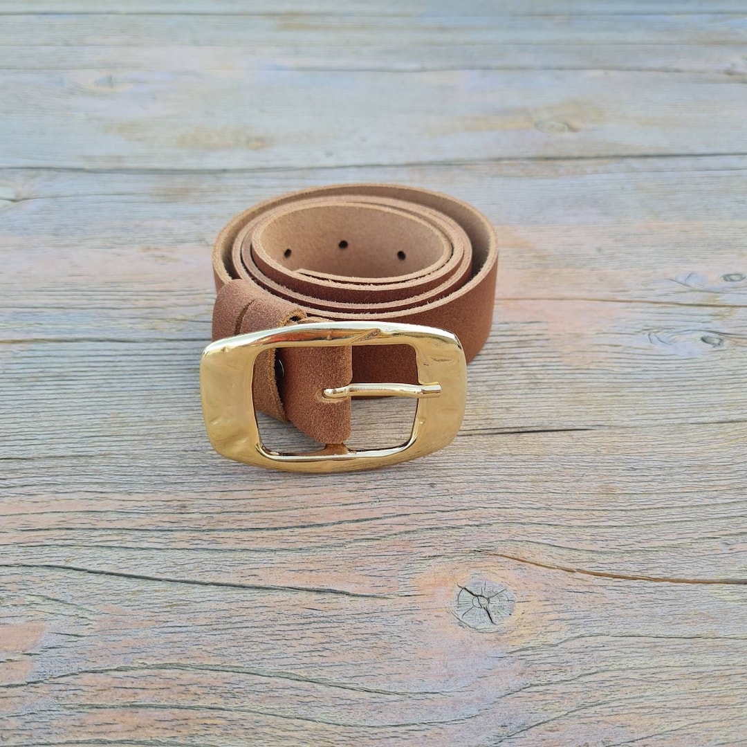 Handmade Leather Belt, Classic Trouser Belt, Unisex Black Belt, Women ...