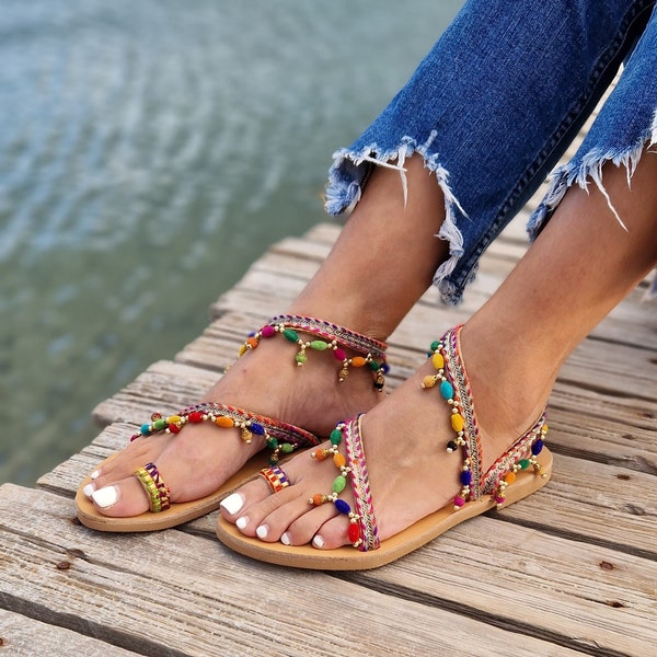 Gypsy Sandals - Etsy