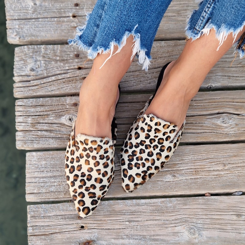 Leopard Print Mules Women - Etsy