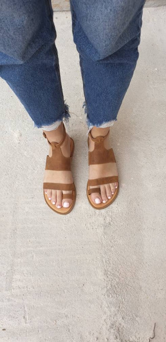 Gladiator Leather Greek sandals Distressed Leather Gladiators | Etsy