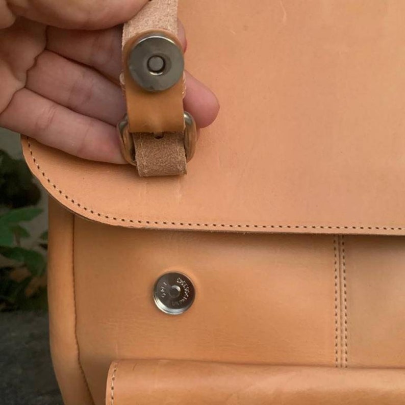 Handmade Leather Backpack School Bag Magnetic Closure Three - Etsy