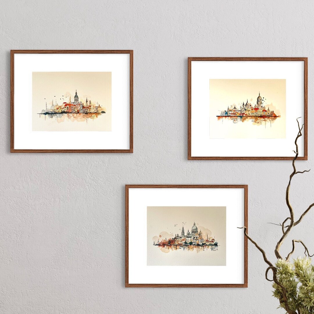 Lisbon Painting Portugal Original Watercolor Painting Wall Art ...