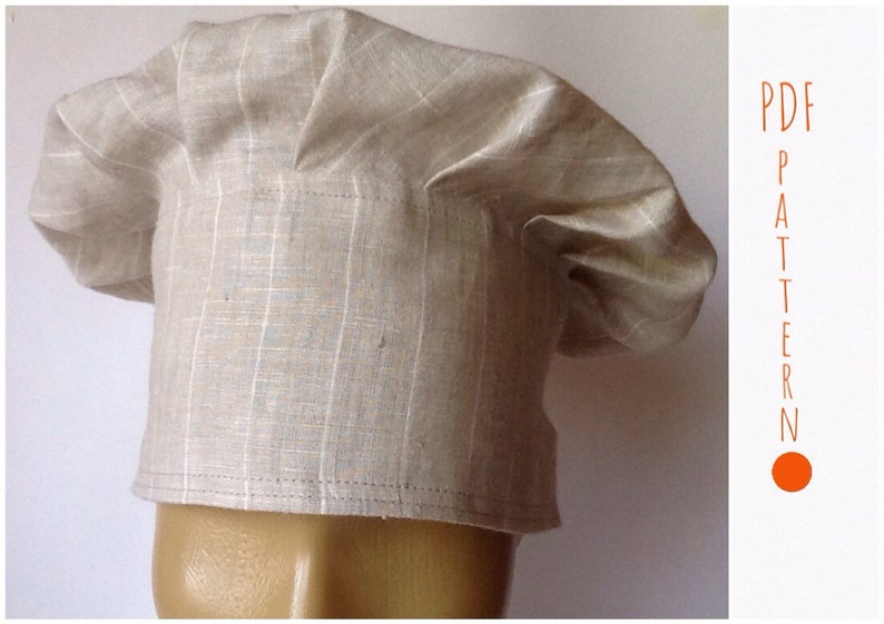 Chef hat Pattern PDF Cook cap Sewing pattern Printable pattern | Etsy