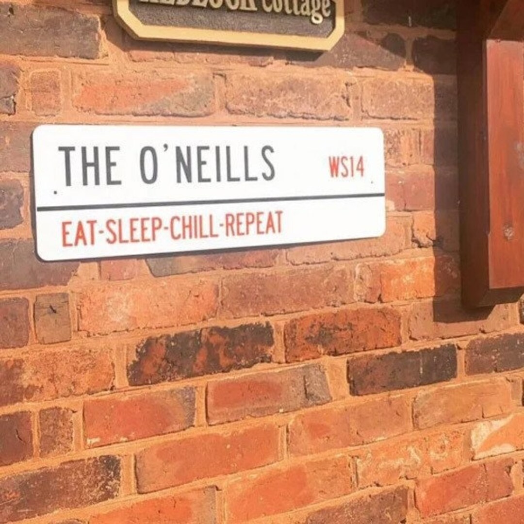 Personalised Family Postcode Train Street Sign Home Style - Etsy