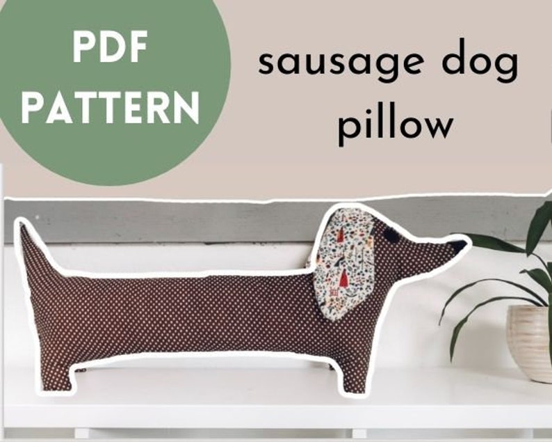 Sausage Dog Pillow Sewing Pattern - Etsy