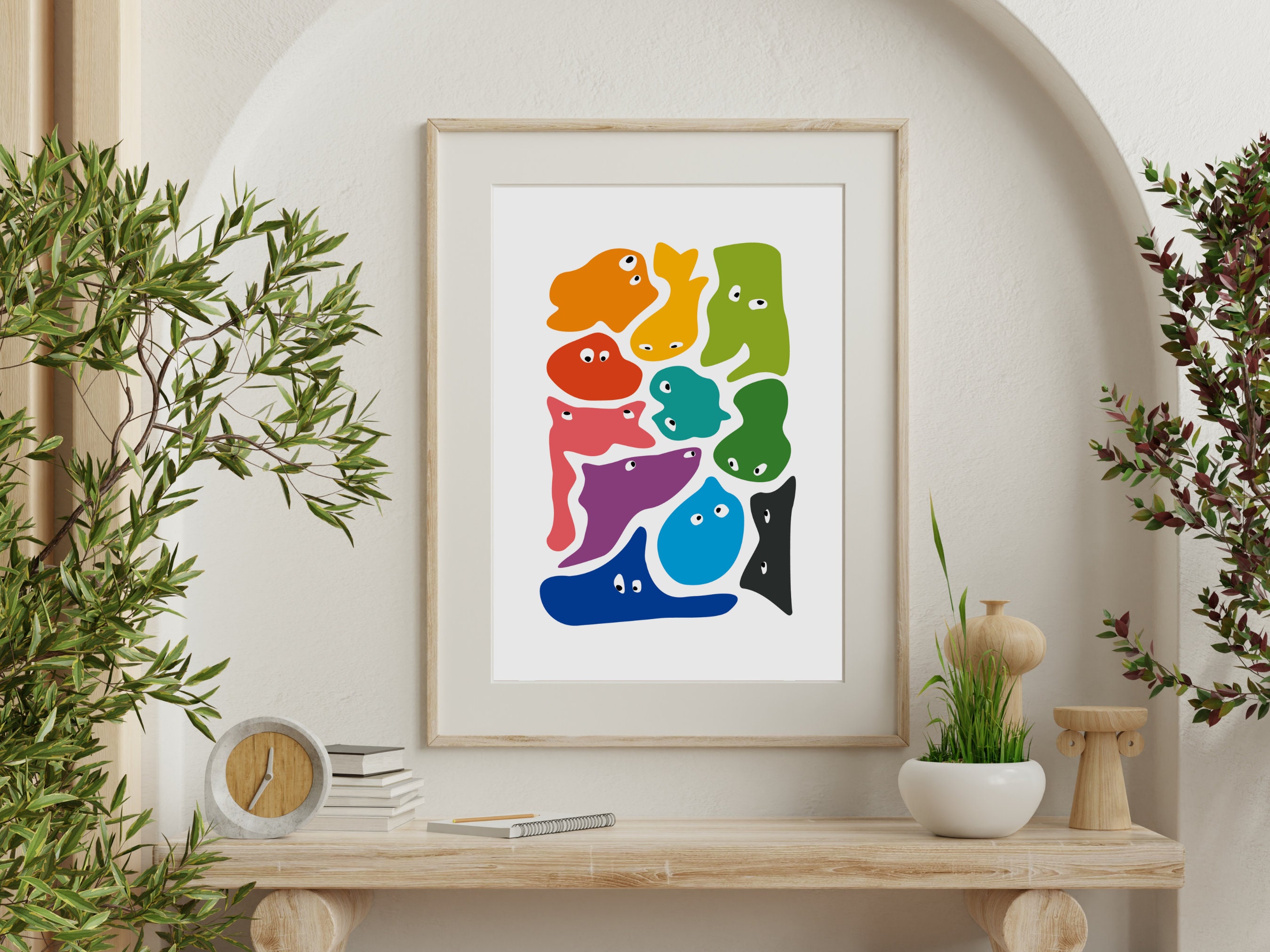 Monsters Poster for Learning Colors | Kids Print Colors | Instandt ...