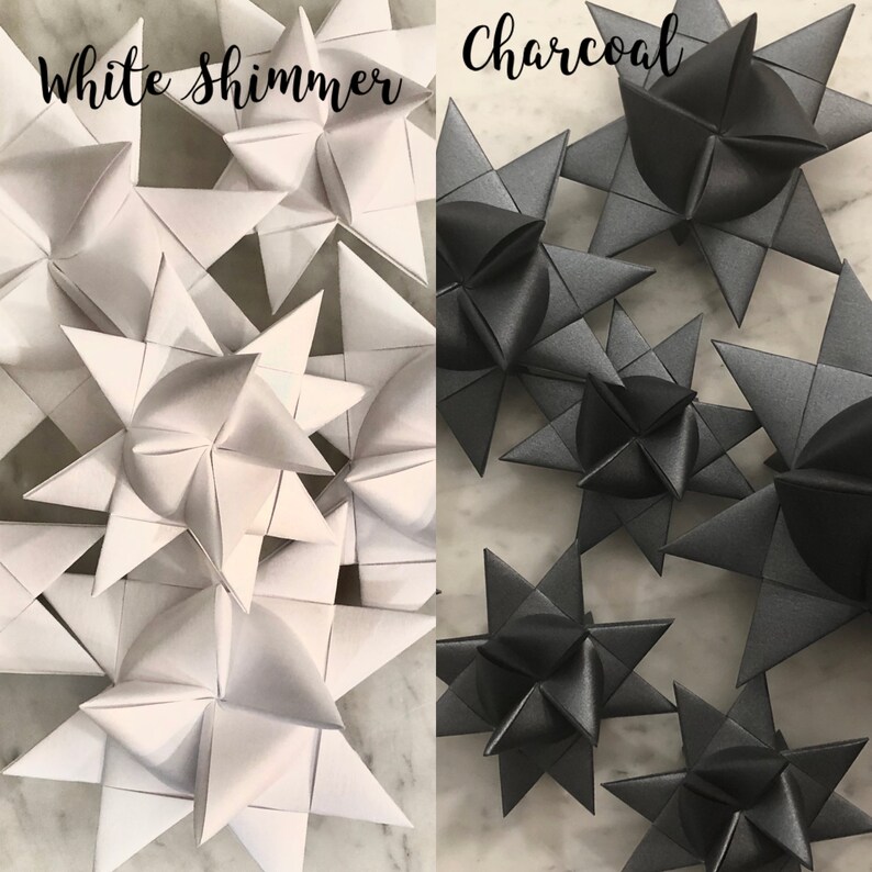 13 1 Free Small Choose Color Shimmer German Paper Stars Froebel Stars ...