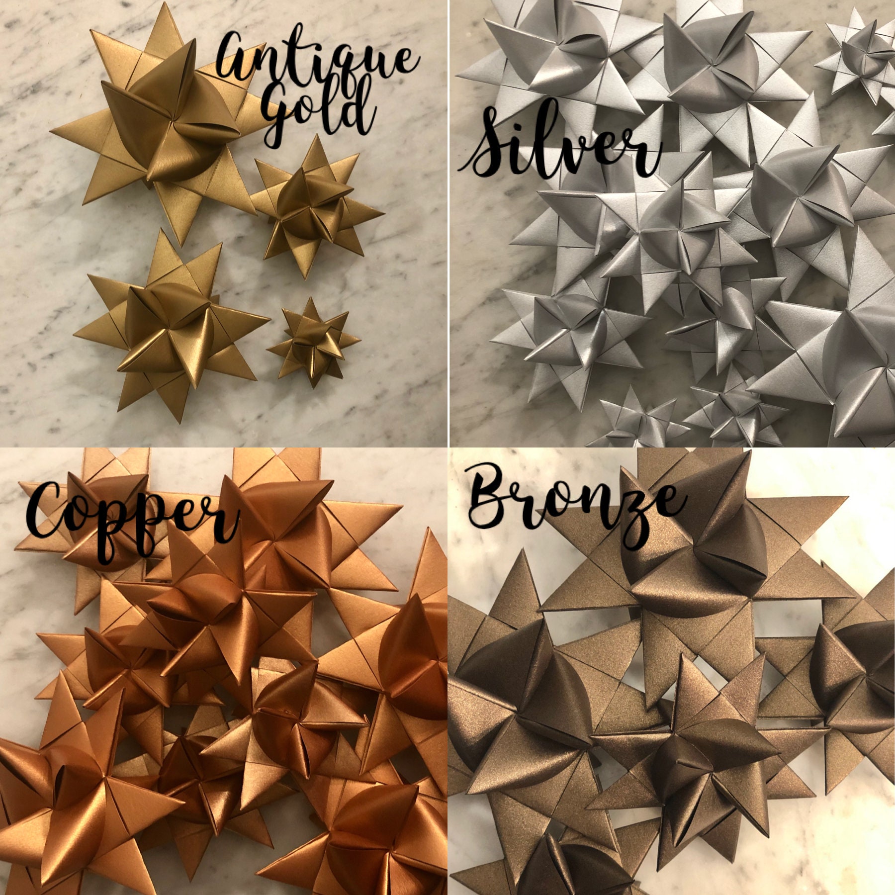 13 1 Free Small Choose Color Shimmer German Paper Stars Froebel Stars ...