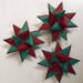 13 Red & White German Paper Stars Froebel Stars Moravian Stars Star ...