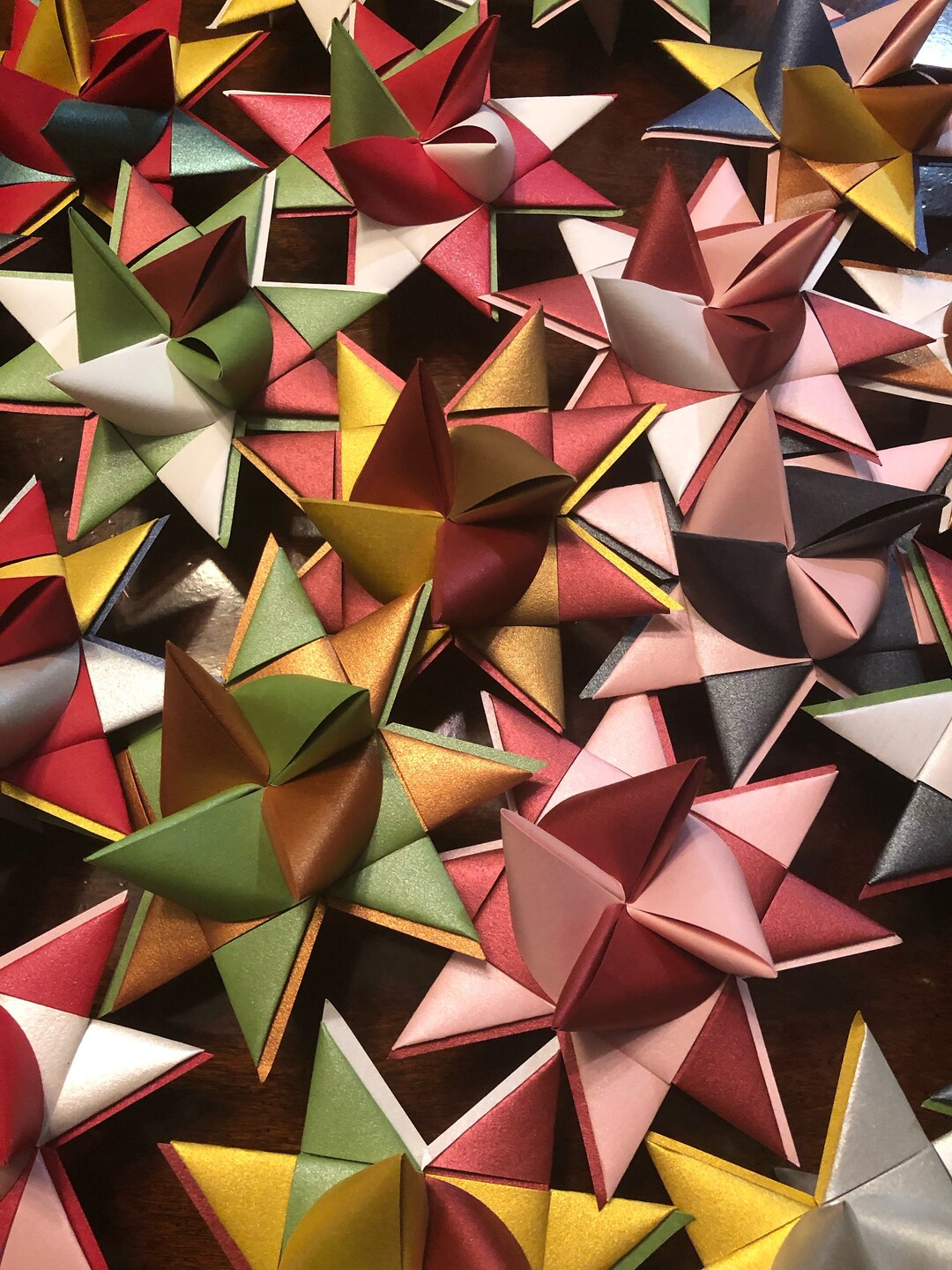 50 Colorful German Paper Stars Froebel Stars Moravian Stars Star ...