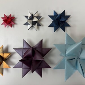13 Red & White German Paper Stars Froebel Stars Moravian Stars Star ...