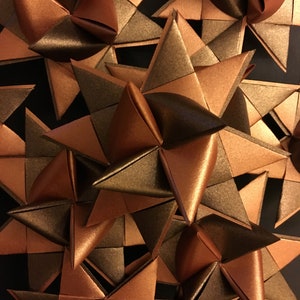 13 (1 Free) Two-tone Shimmer German Paper Stars Froebel Stars Moravian ...