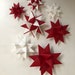 13 Red & White German Paper Stars Froebel Stars Moravian Stars Star ...