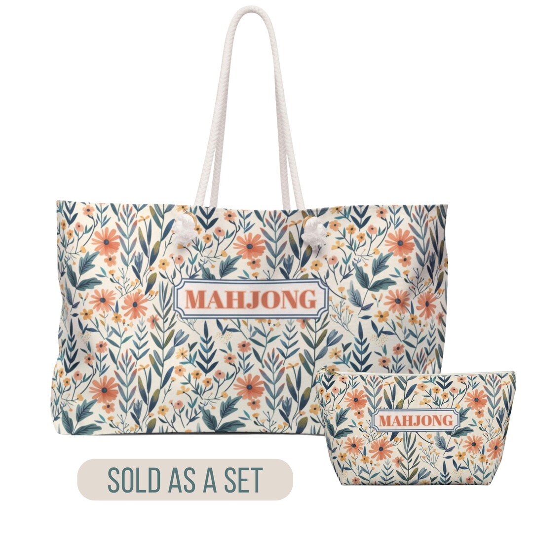 Mahjong Bag Set Mahjong Tote Bag and Mahjong Tiles Bag or Mahjong Cards ...