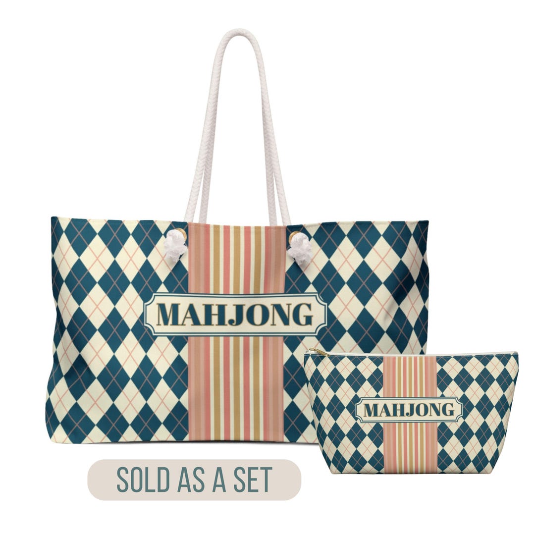 Mahjong Set Mahjong Bag Tote and Mahjong Tiles Bag or Mahjong Cards Bag ...