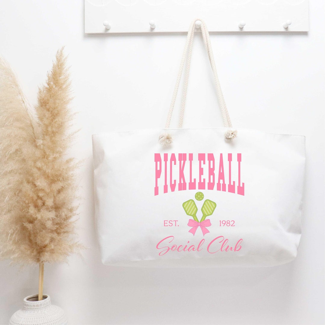 Cute Pickleball Bag Pickleball Tote Bag Pink Coquette Bag Pickle Ball ...
