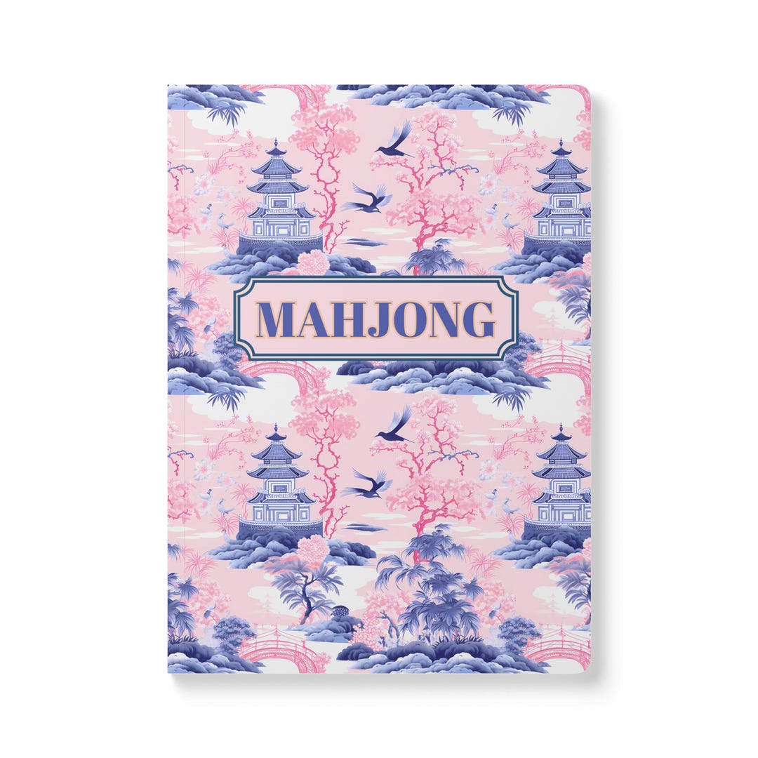 Preppy Mahjong Gift for Host Mahjong Party Gift Custom Journal Mahjong ...