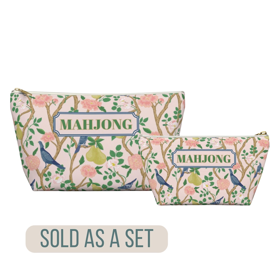 Mahjong Set of Zipper Bags Mahjong Bag Set Mahjong Zipper Pouch Mahjong ...