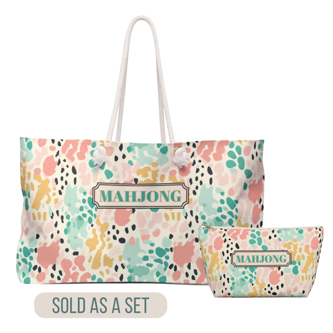 Mahjong Bag Set Mahjong Tote Bag and Mahjong Tiles Bag or Mahjong Cards ...