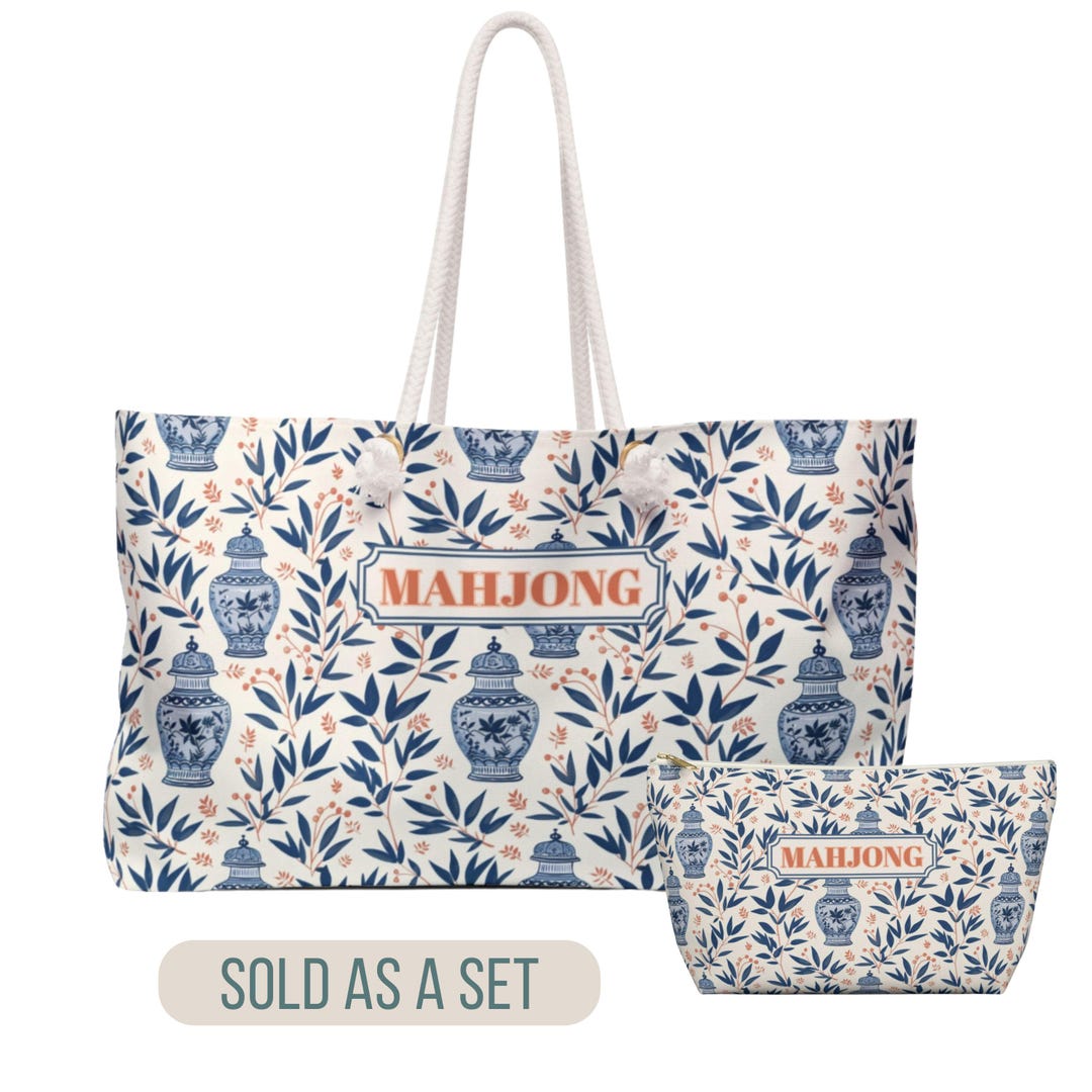 Mahjong Bag Set Mahjong Tote Bag and Mahjong Tiles Bag or Mahjong Cards ...