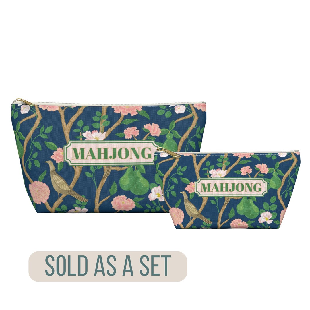 Mahjong Set of Zipper Bags Mahjong Bag Set Mahjong Zipper Pouch Mahjong ...