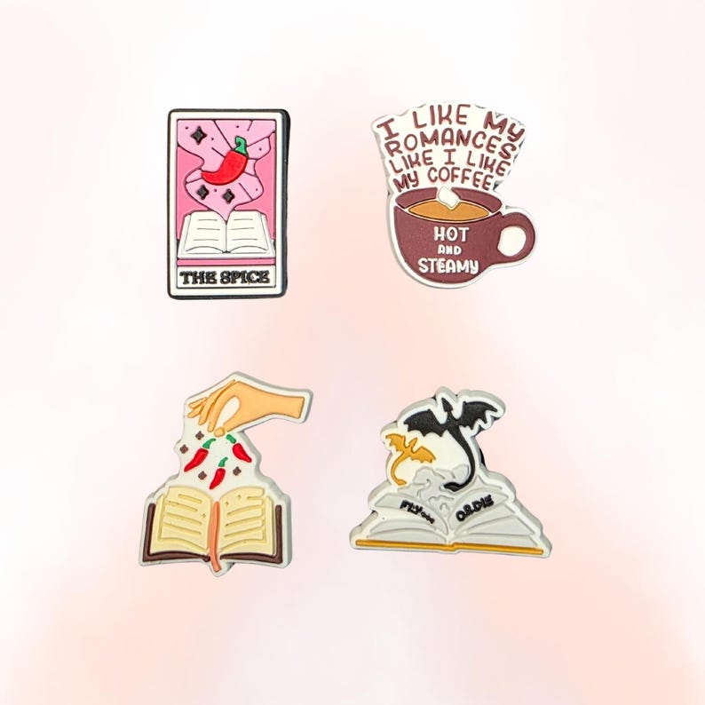 Smutty Spicy Romance Readers Shoe Charms - Book Jibbitz - Personalise ...