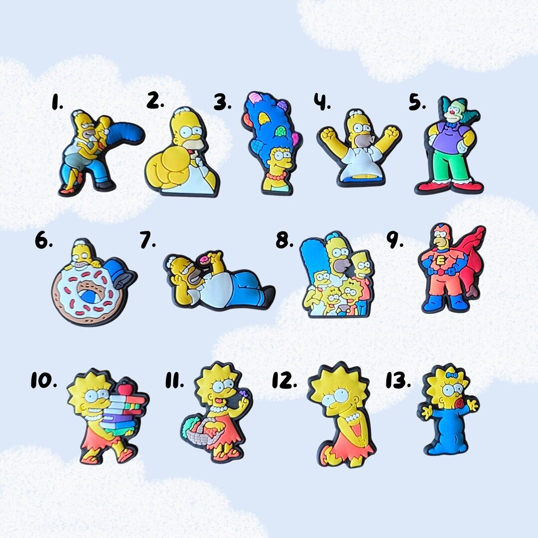 Simpsons Inspired TV Family Shoe Charms - Retro TV Jibbitz ...