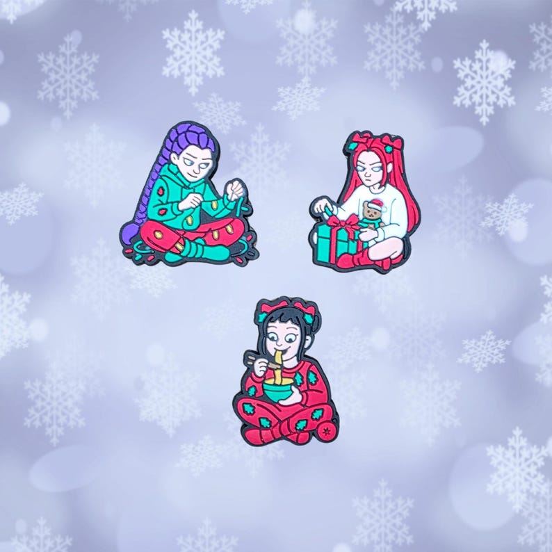 Demon Hunters Christmas Inspired Huntrix Shoe Charms - Kpop Xmas ...