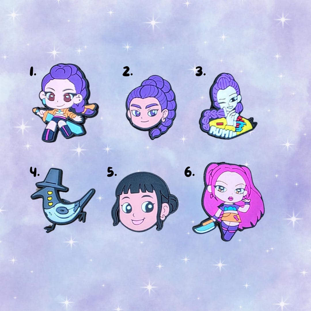 Demon Hunters Inspired Rumi Huntrix Shoe Charms - K Pop Jibbitz ...